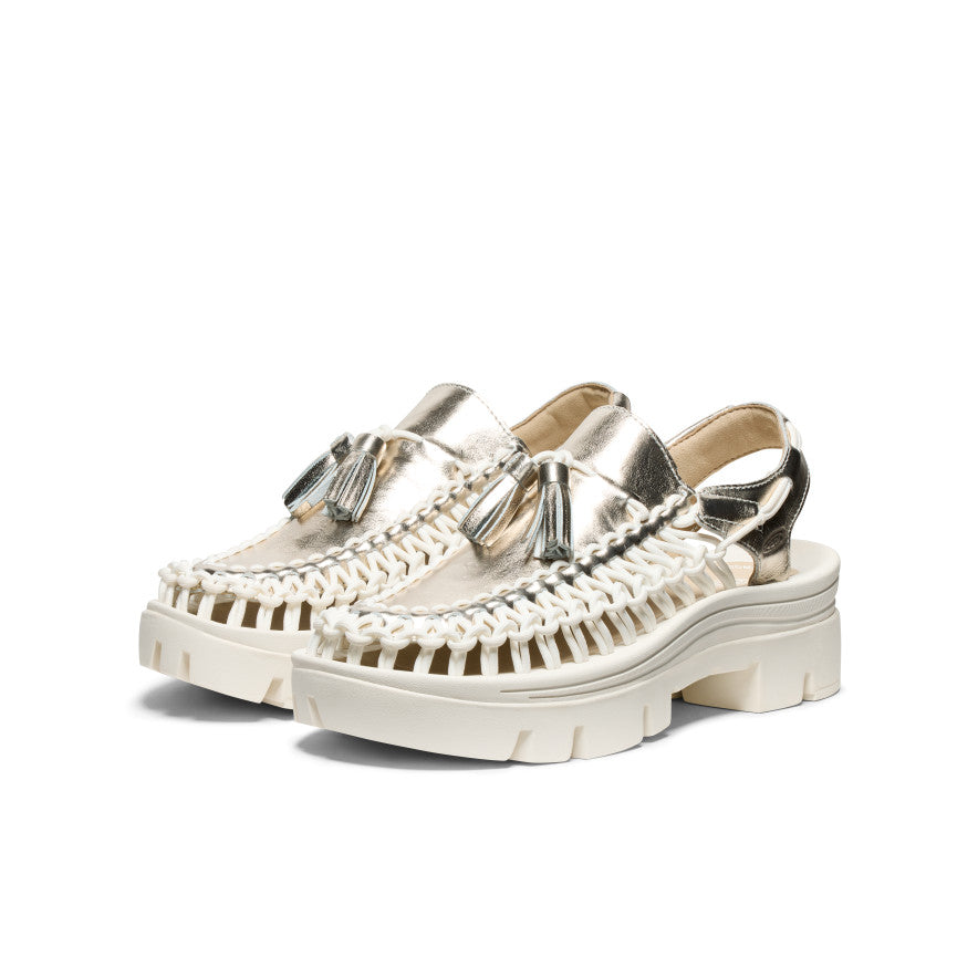 All Gender UNEEK PLT Tassel Sneaker Gold/White – Keen Footwear UK